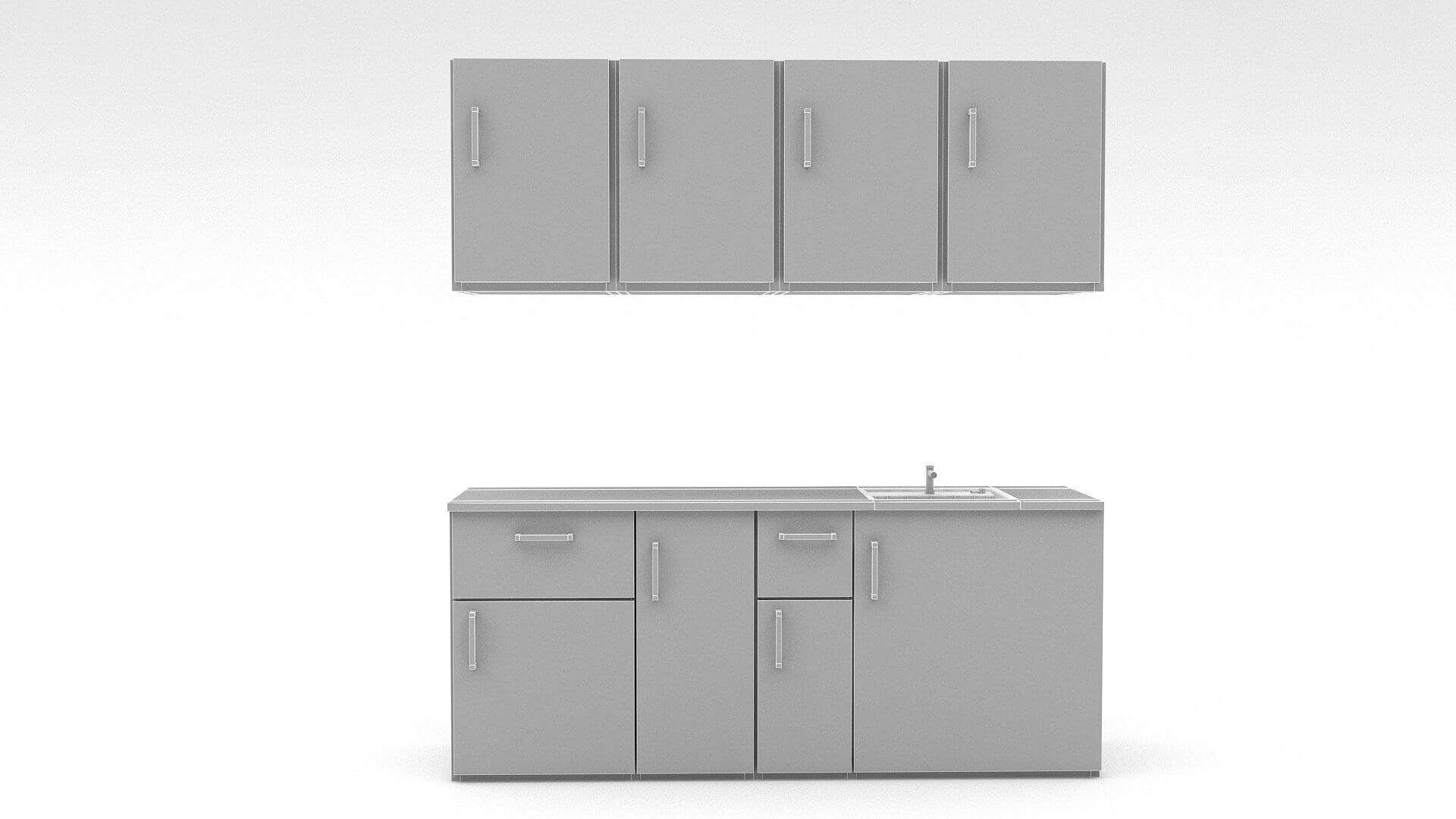 Simple Kitchen - 3D Model by nvere