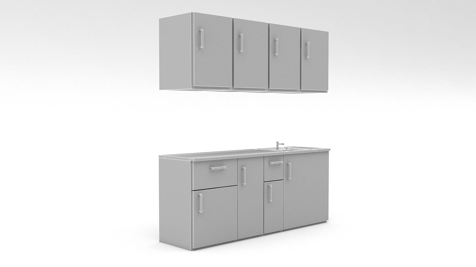 Simple Kitchen - 3D Model by nvere