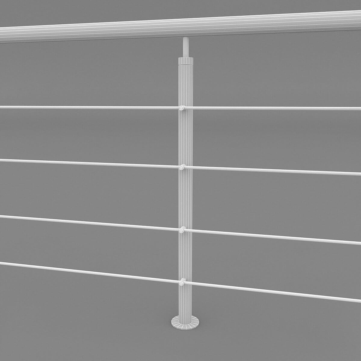 Steel Railing - 3D Model by nvere