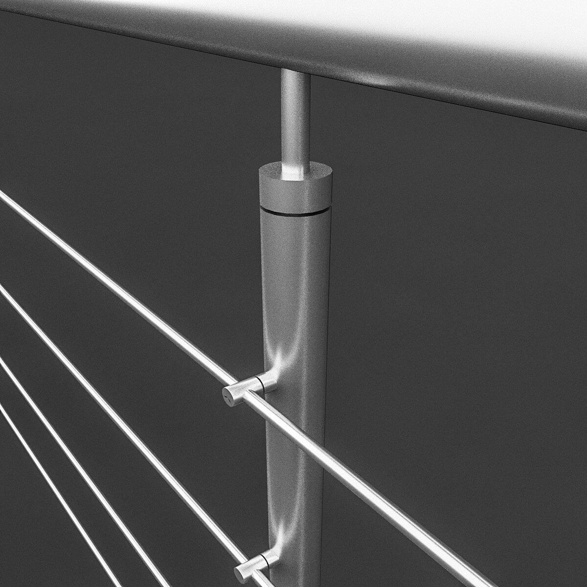 Steel Railing - 3D Model by nvere