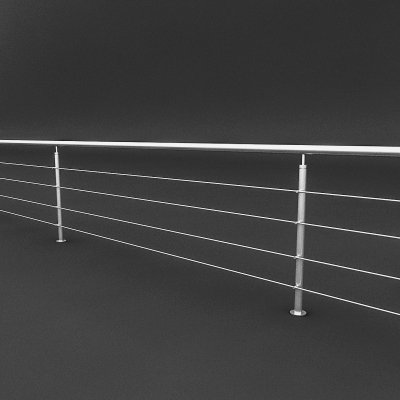 Steel Railing - 3D Model by nvere