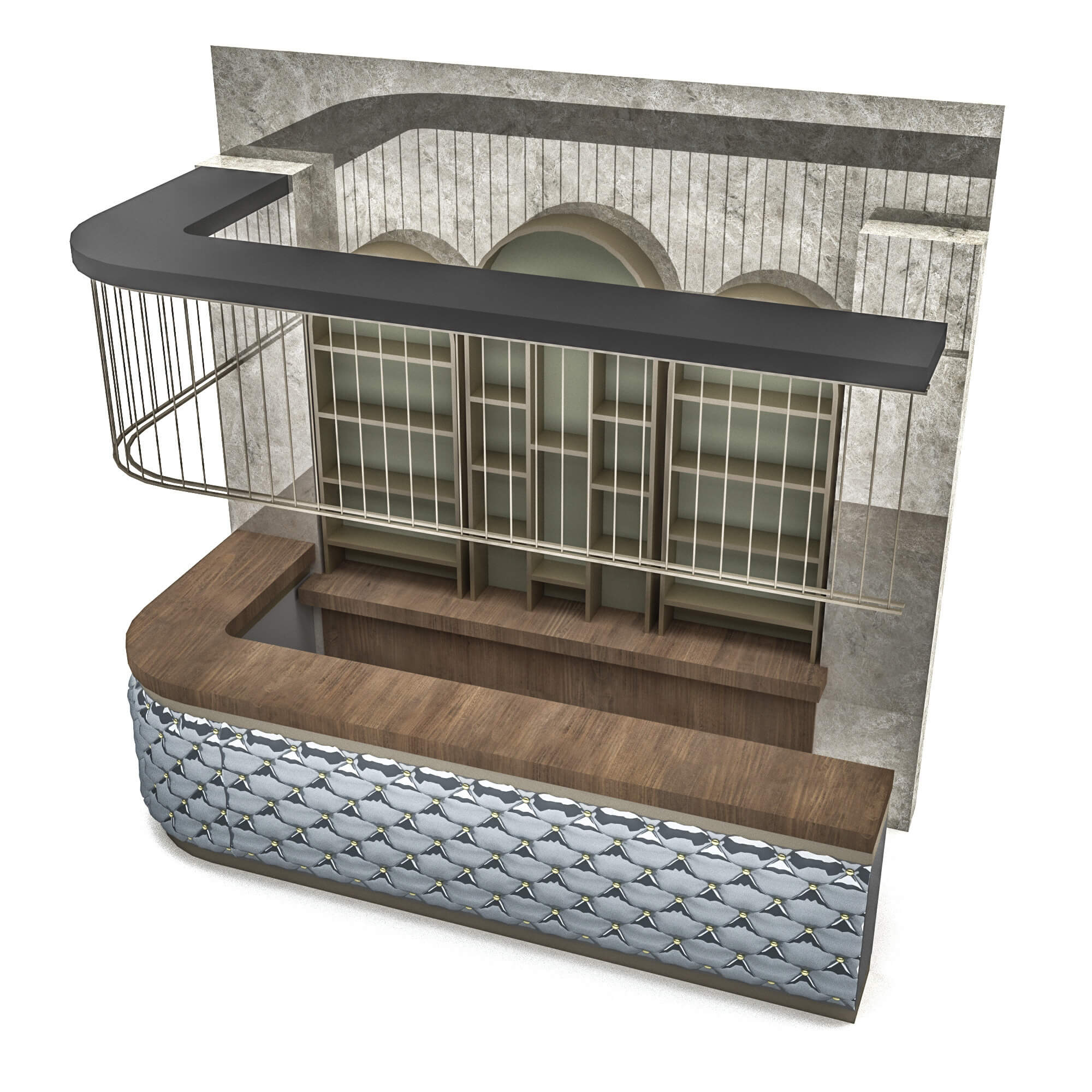 The Classic Indoor Bar - 3D Model by nvere