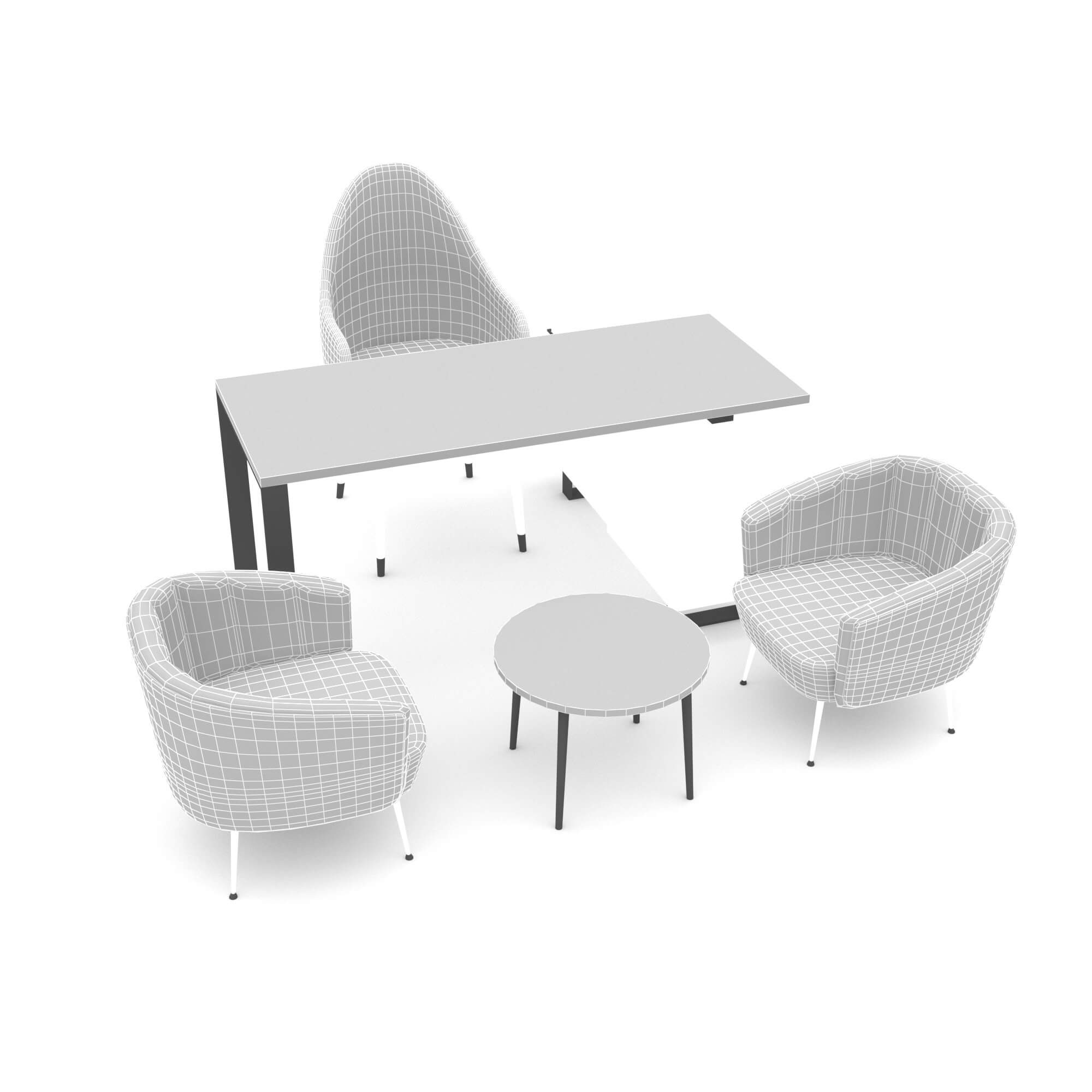 Classic Office Desk and Chair - 3D Model by nvere