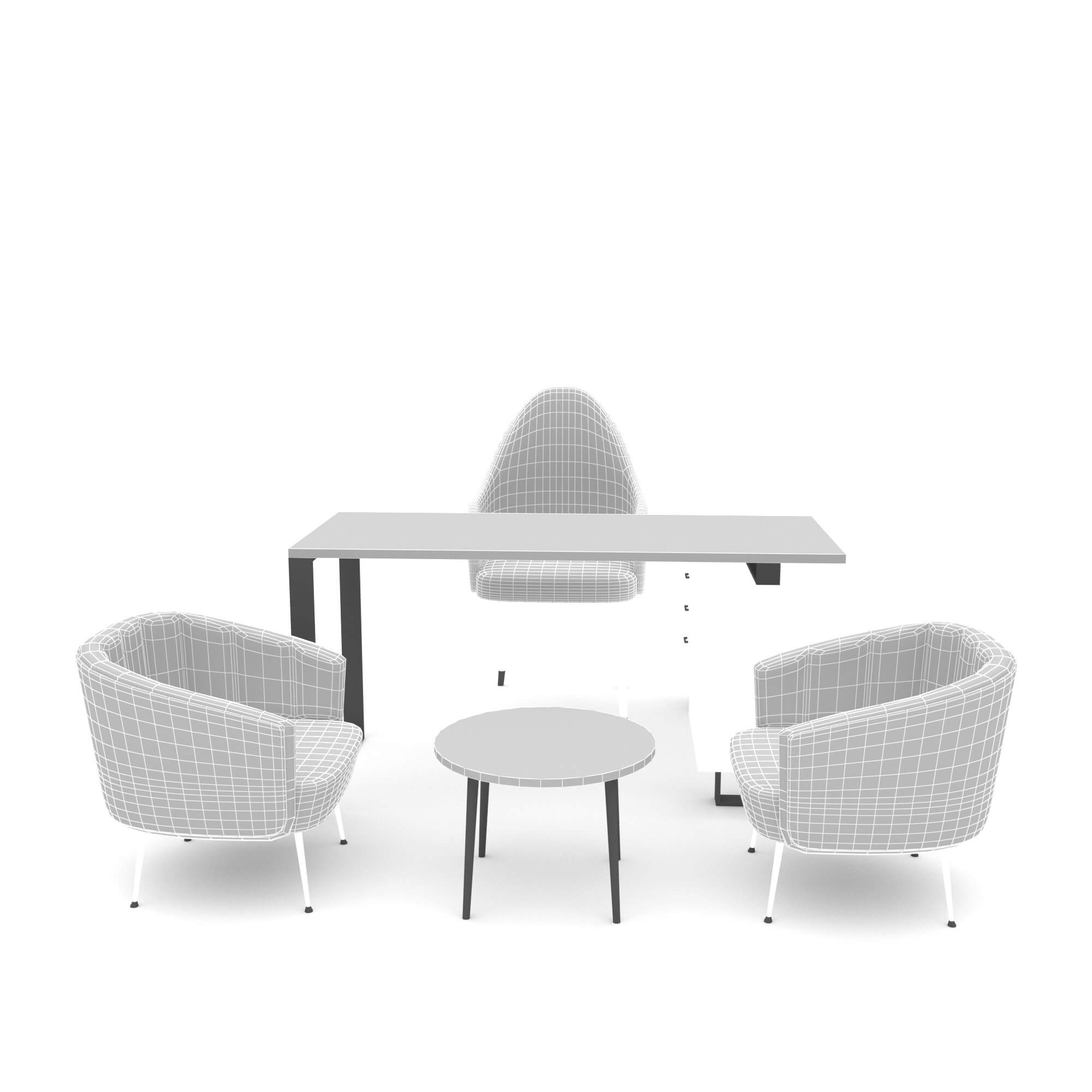 Classic Office Desk and Chair - 3D Model by nvere