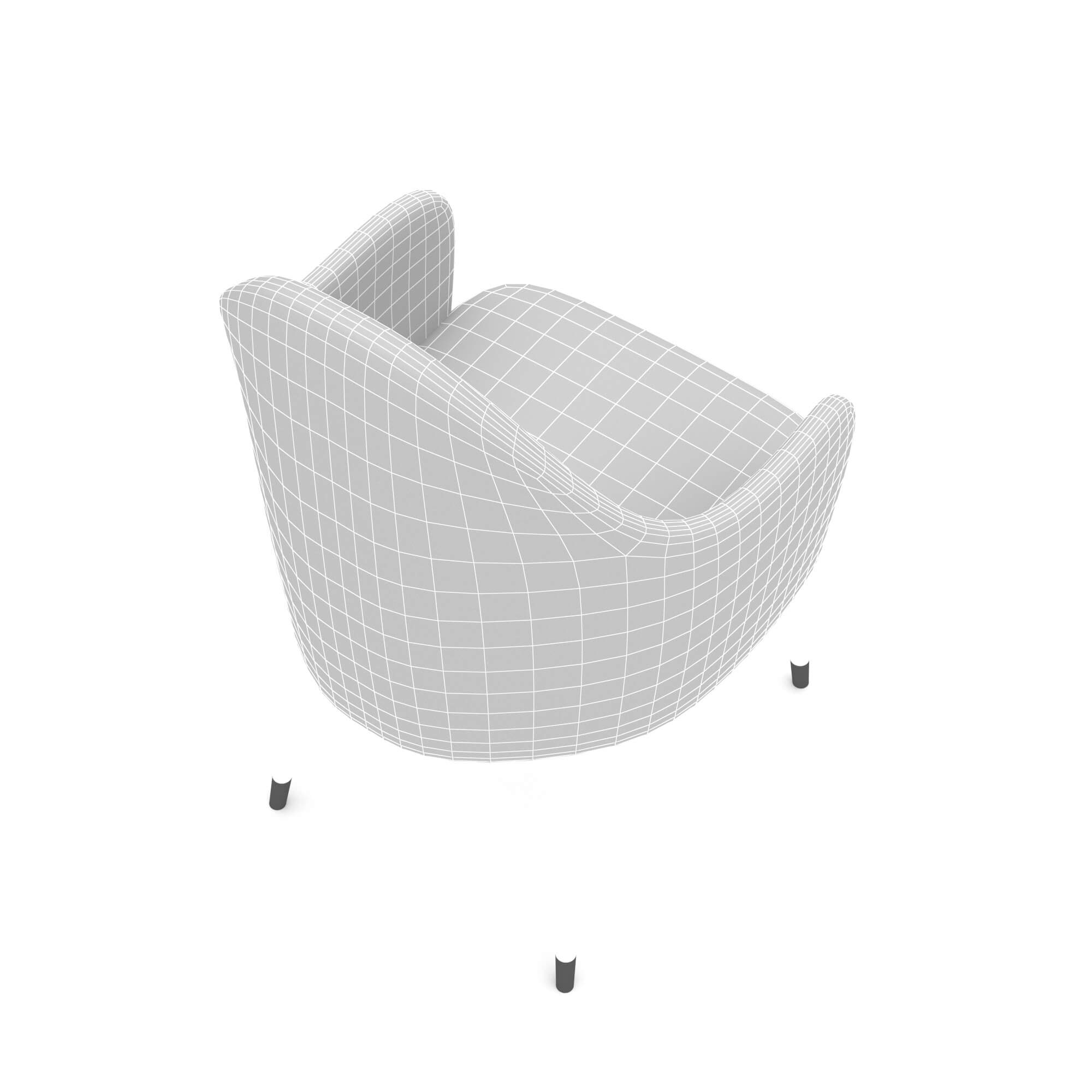 The Modern Cafe Armchair - 3D Model by nvere