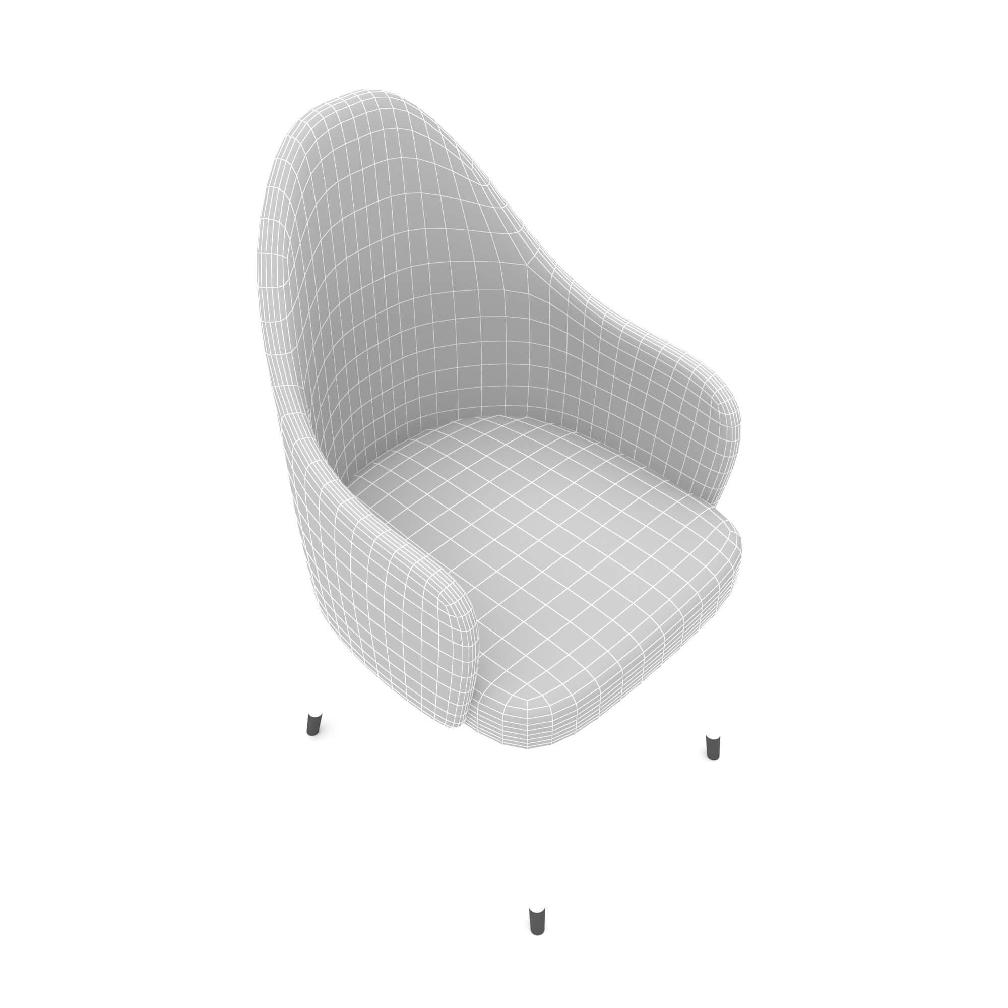 The Modern Cafe Armchair - 3D Model by nvere