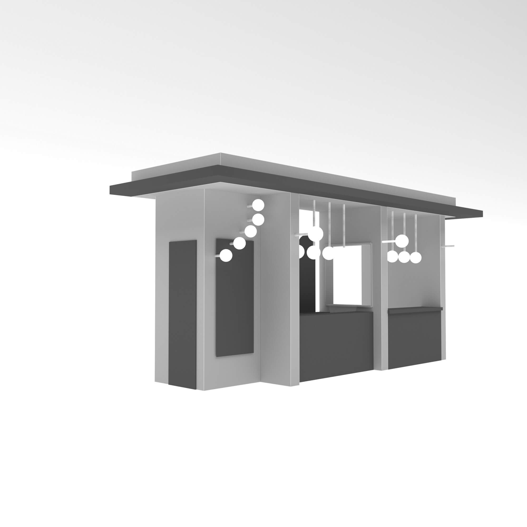 The Modern Garden Bar Low Poly 3D Model by nvere