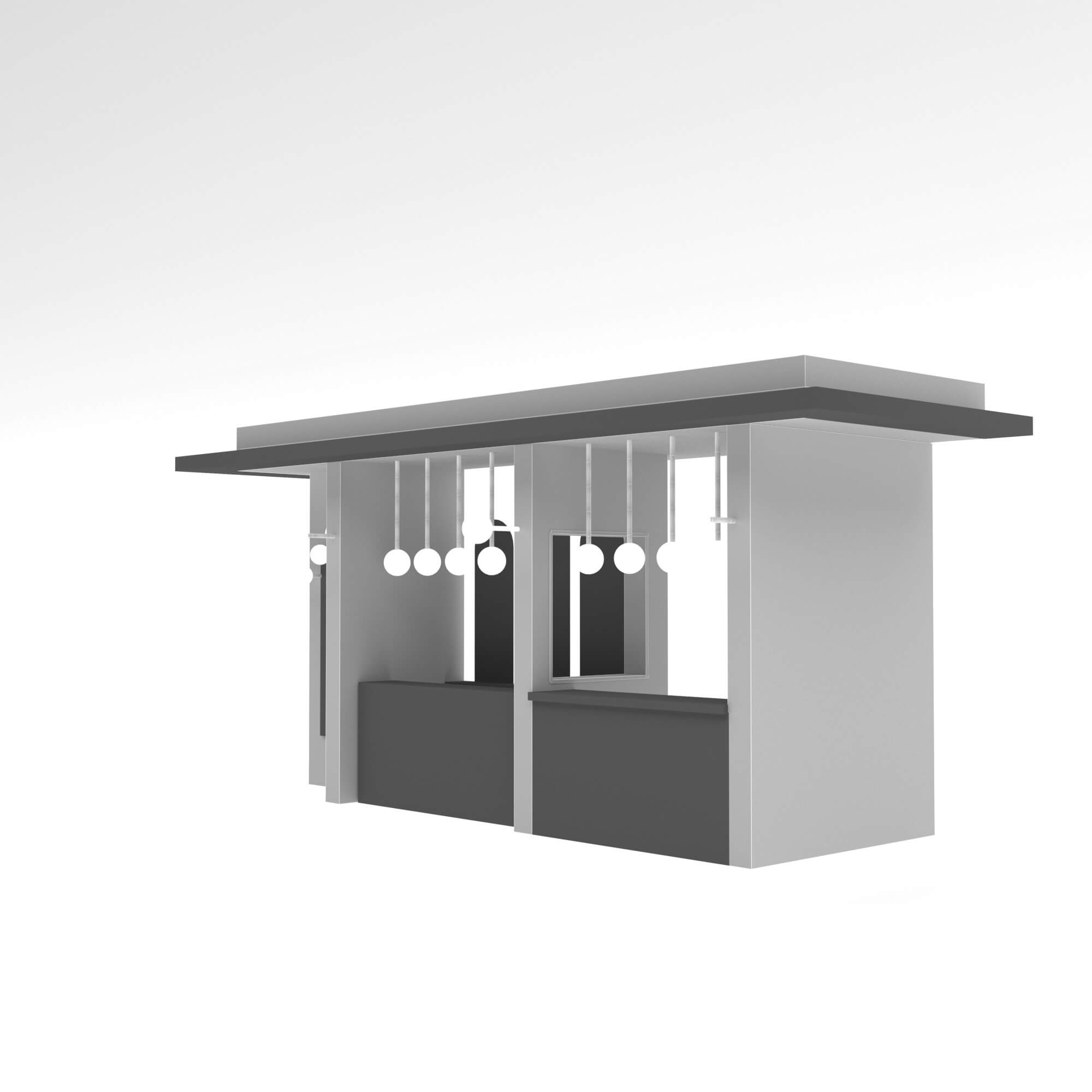 The Modern Garden Bar Low Poly 3D Model by nvere