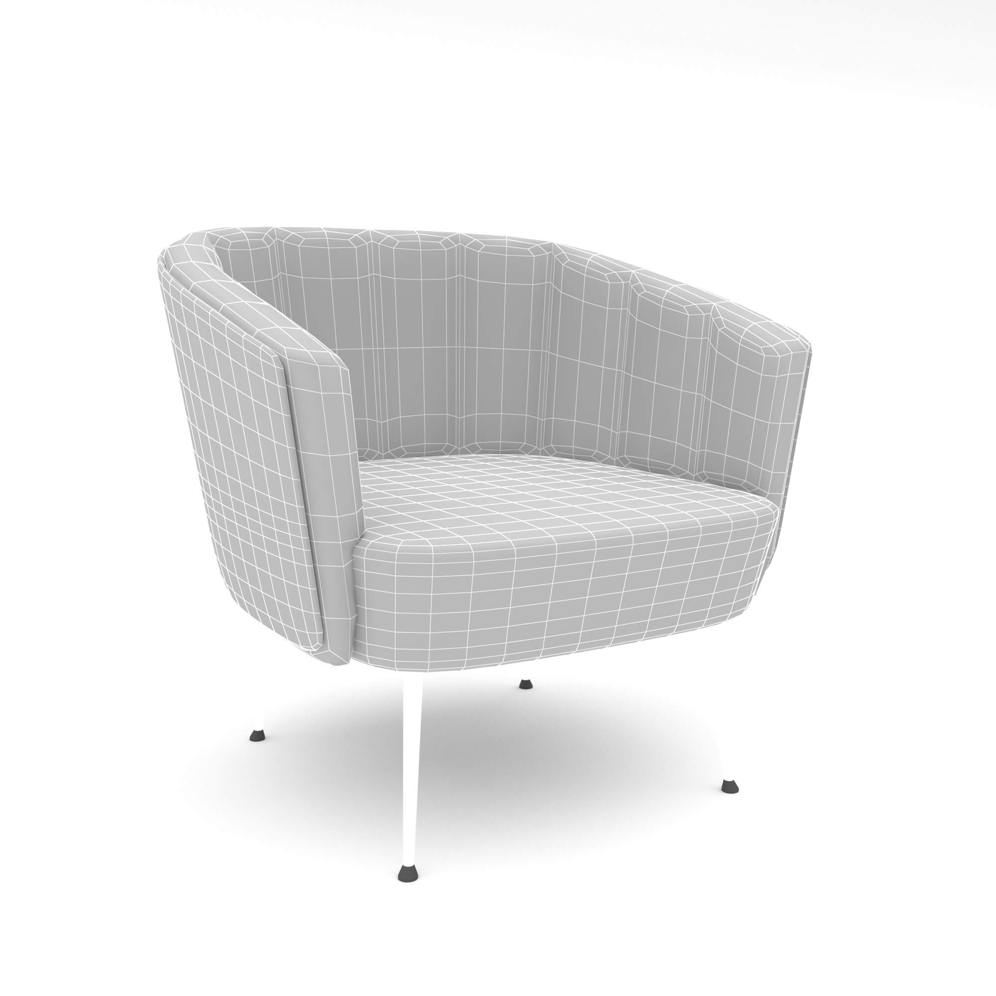 The Modern Office Chair Low Poly 3D Model by nvere