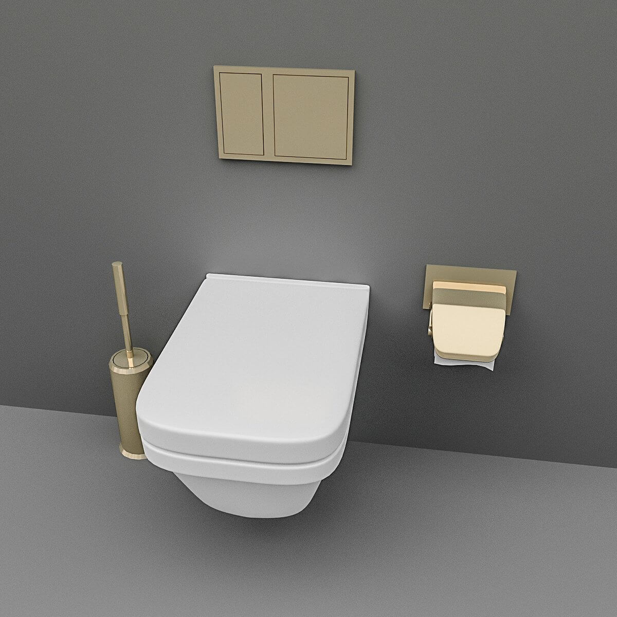 Toilet Set - 3D Model by nvere