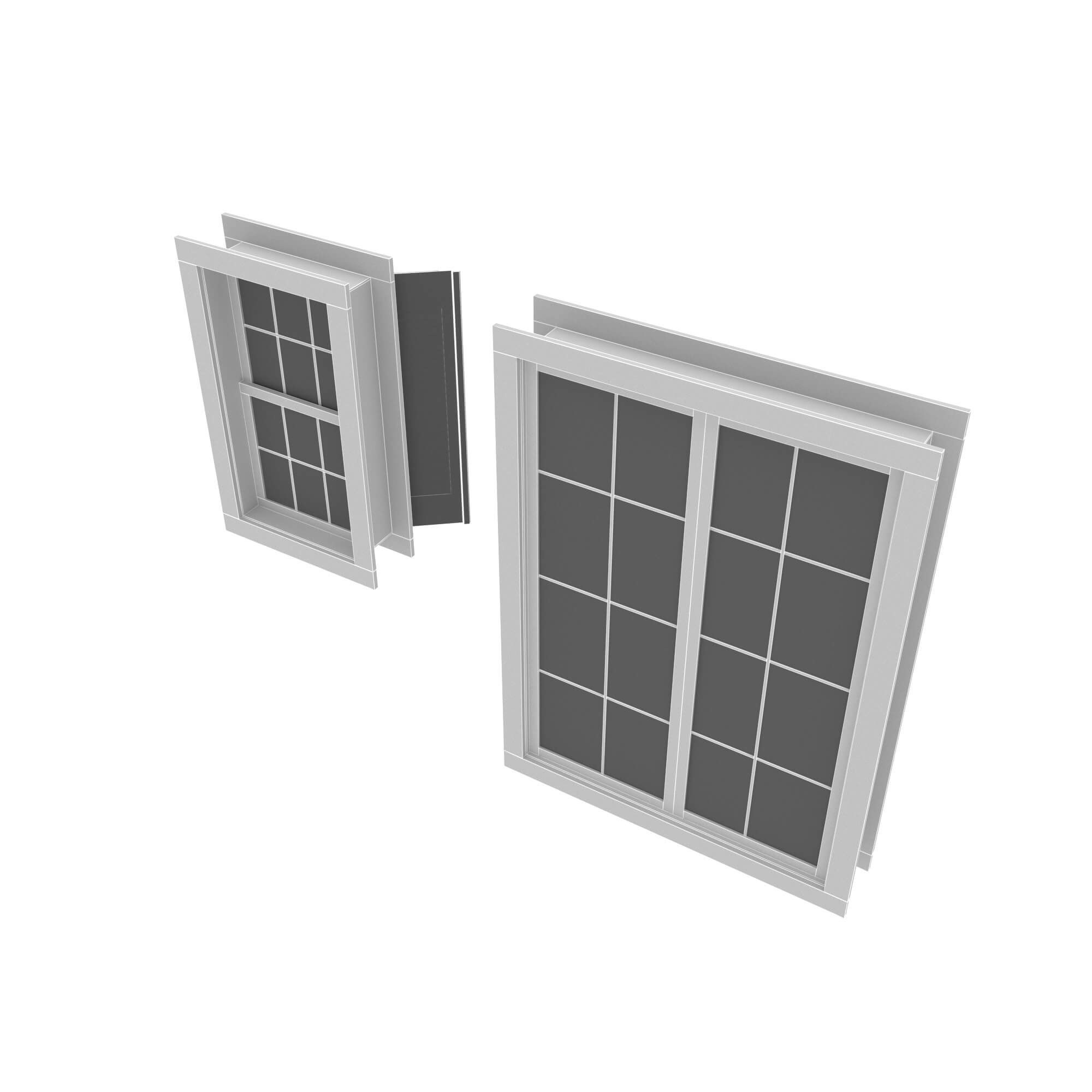 Village Window With Wooden Cover - 3D Model by nvere