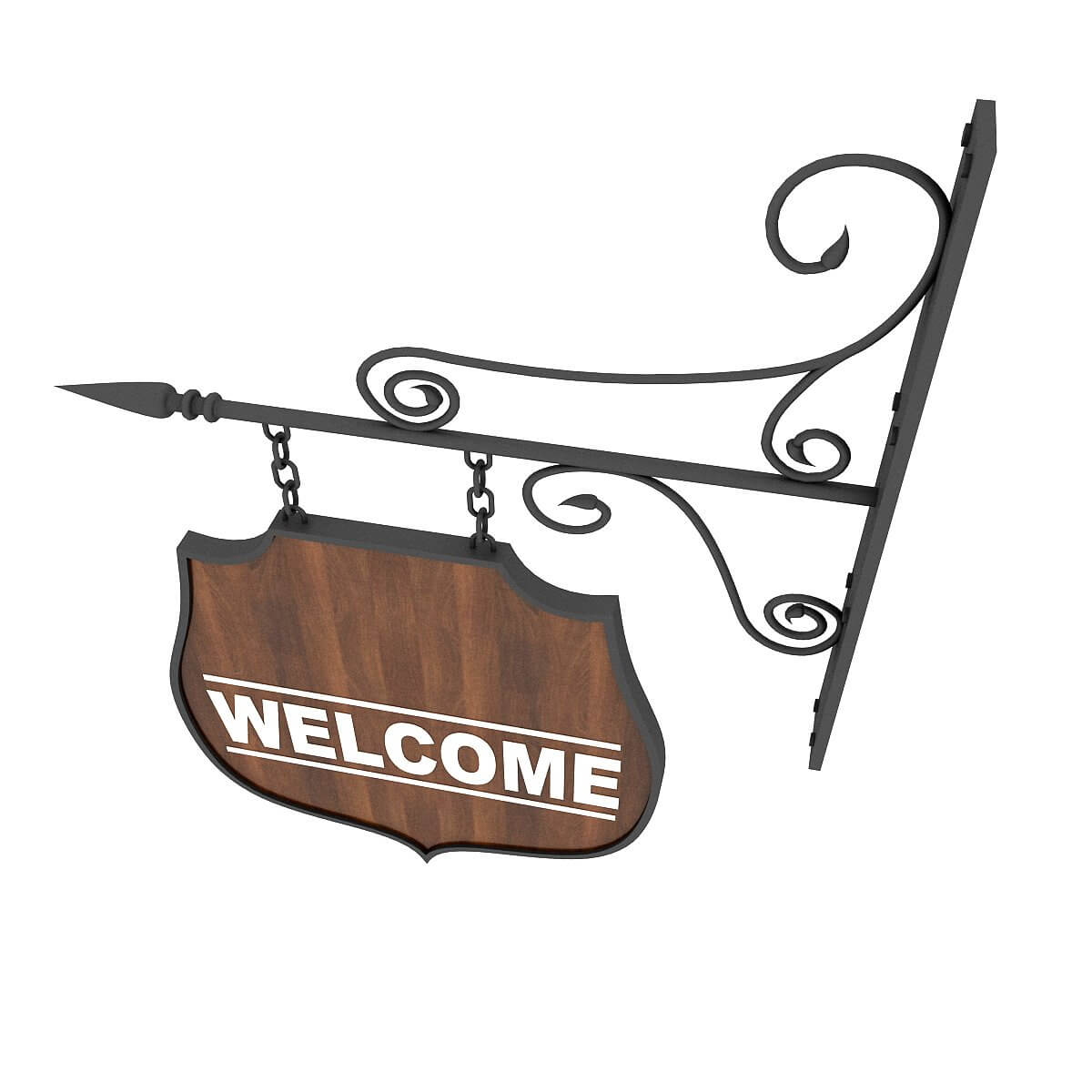 Welcome Sign - Free 3D Model by nvere