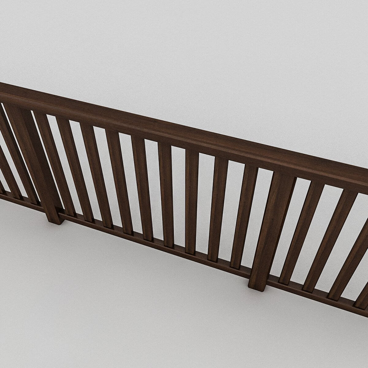 Wood Railing 2 - 3D Model by nvere