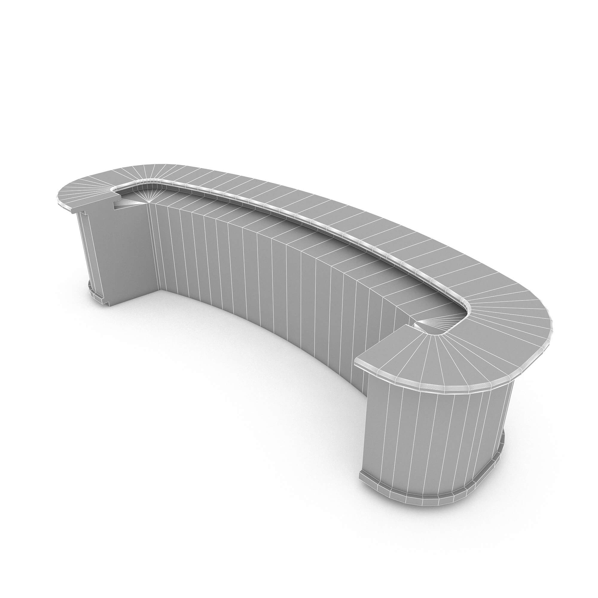 Wooden Reception Desk - 3D Model by nvere