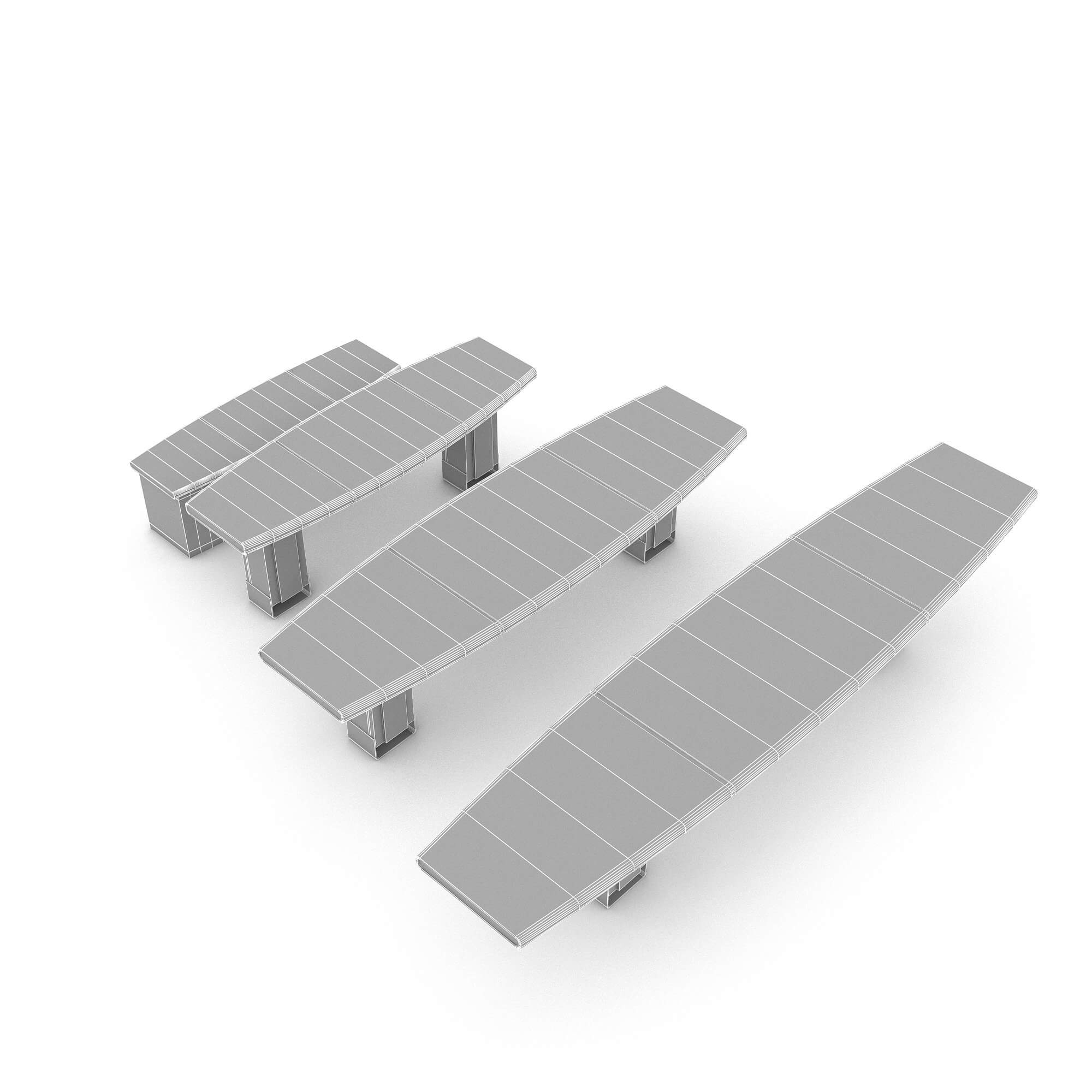 Wooden Ship Tables - 3D Model by nvere