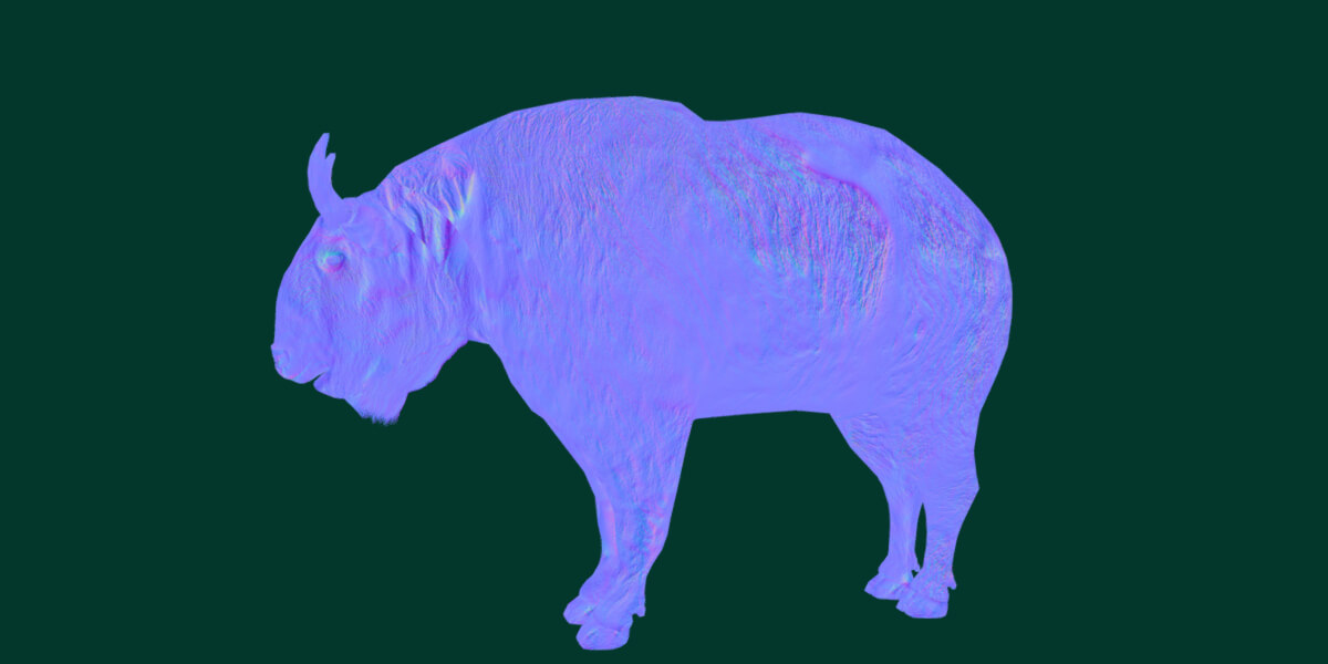 American Golden Takin Gnu Goat - 3D Model by Nyilonelycompany