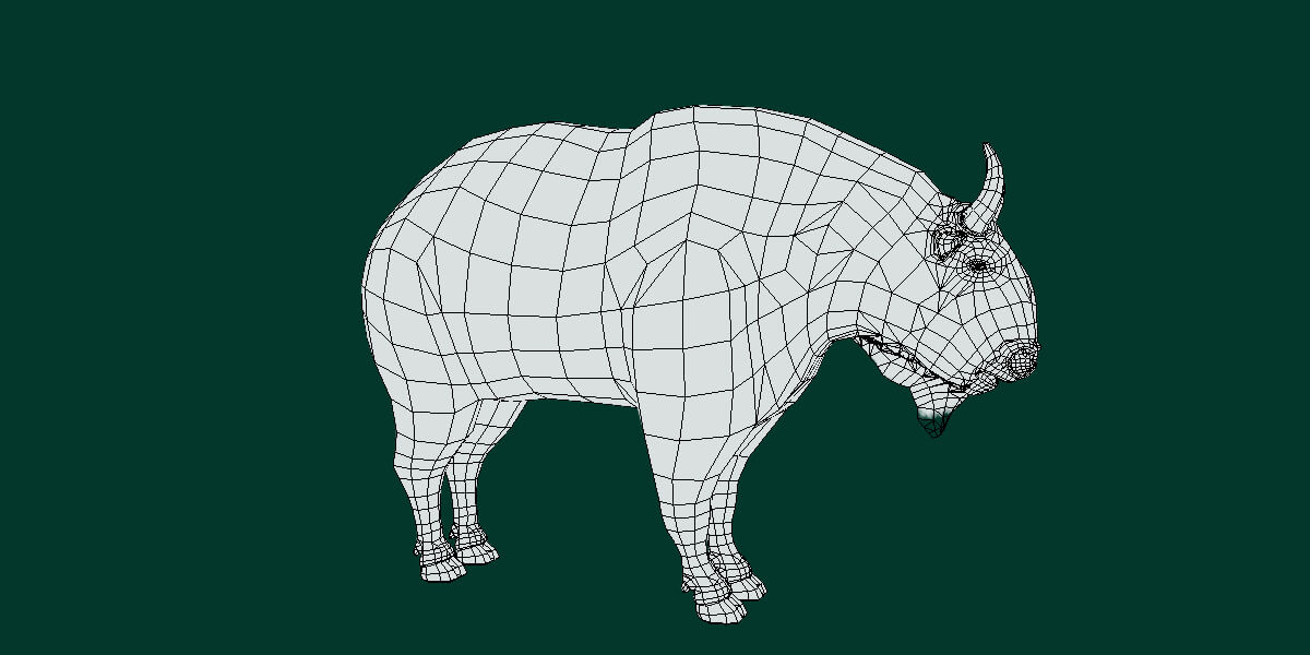 American Golden Takin Gnu Goat - 3D Model by Nyilonelycompany