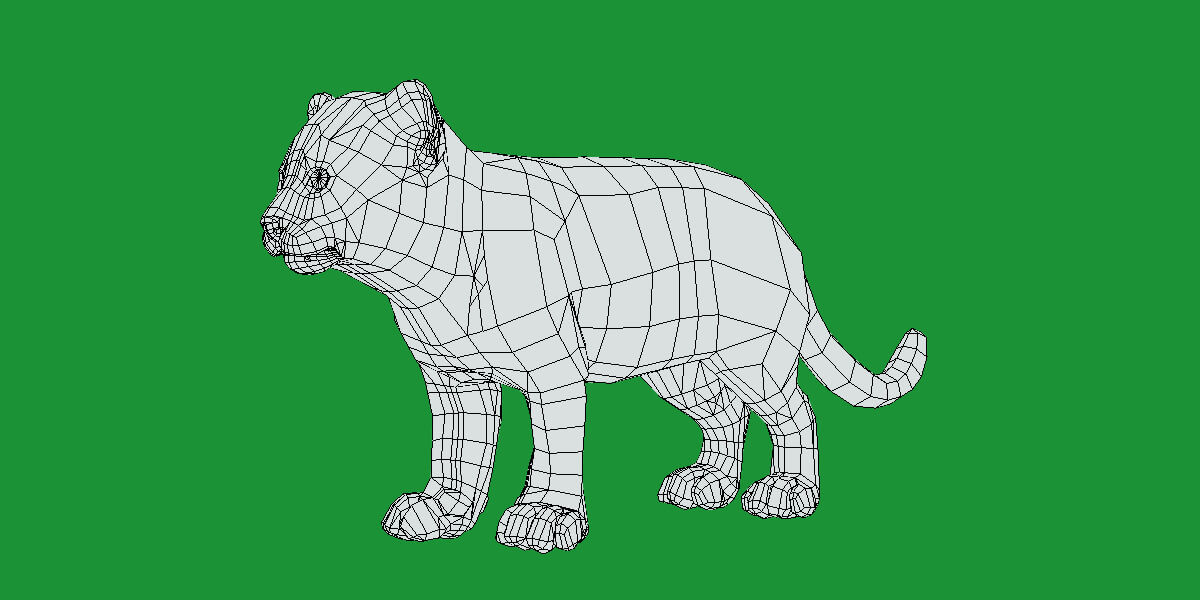 Baby Tiger Cub - 3D Model by Nyilonelycompany