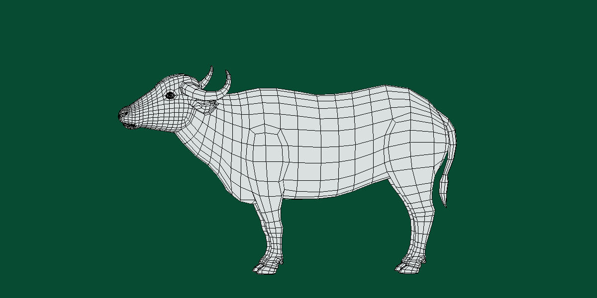 Domestic Asian Water Buffalo Animal - 3D Model by Nyilonelycompany