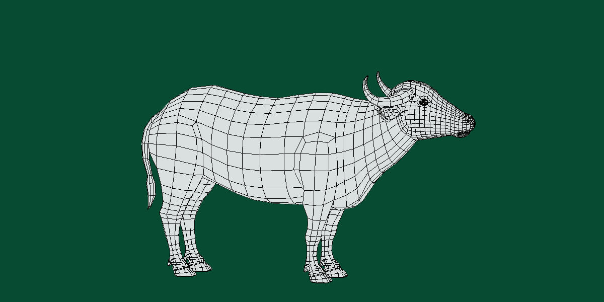 Domestic Asian Water Buffalo Animal - 3D Model by Nyilonelycompany