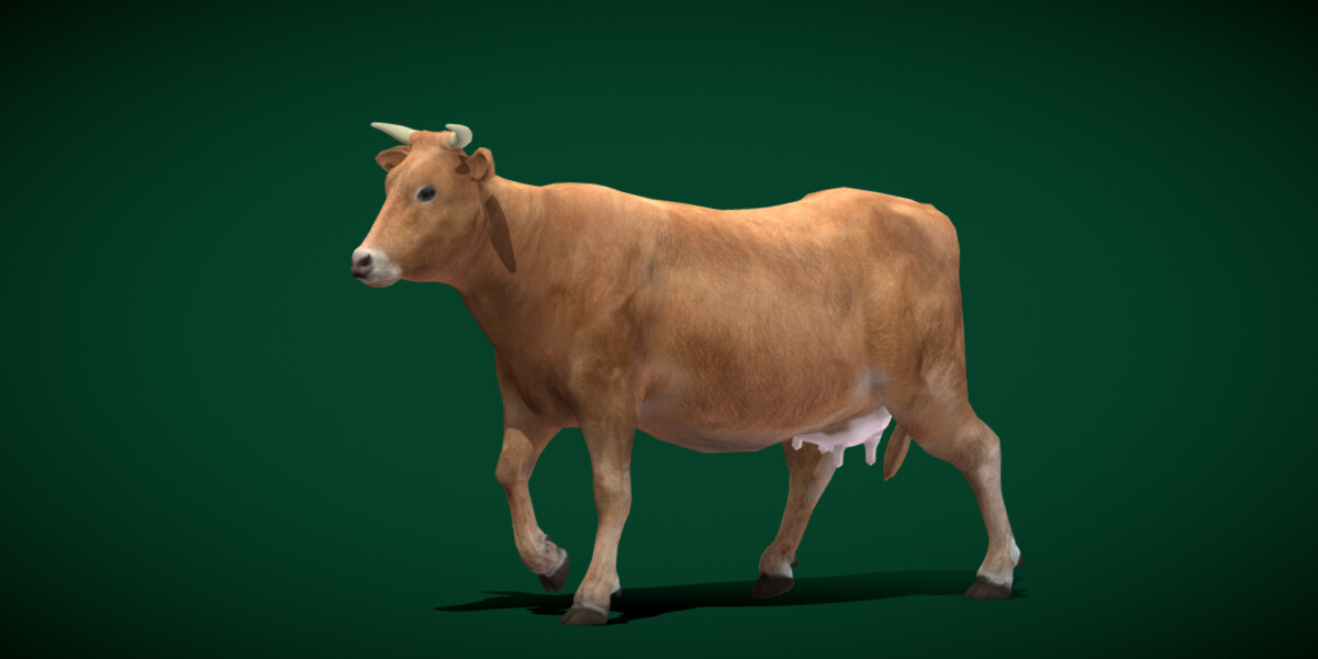 Domestic Cattle Oxen Animals - 3D Model by Nyilonelycompany