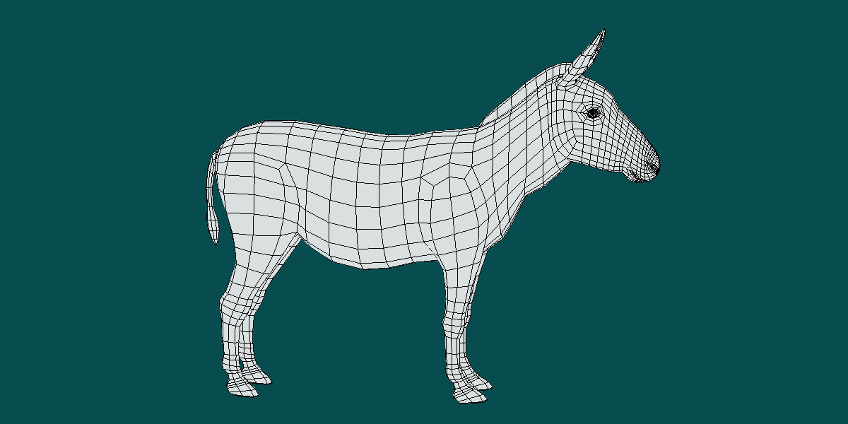 Donkey Animals - 3D Model by Nyilonelycompany
