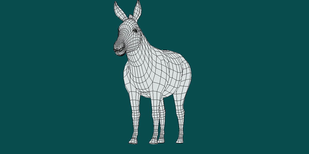 Donkey Animals - 3D Model by Nyilonelycompany