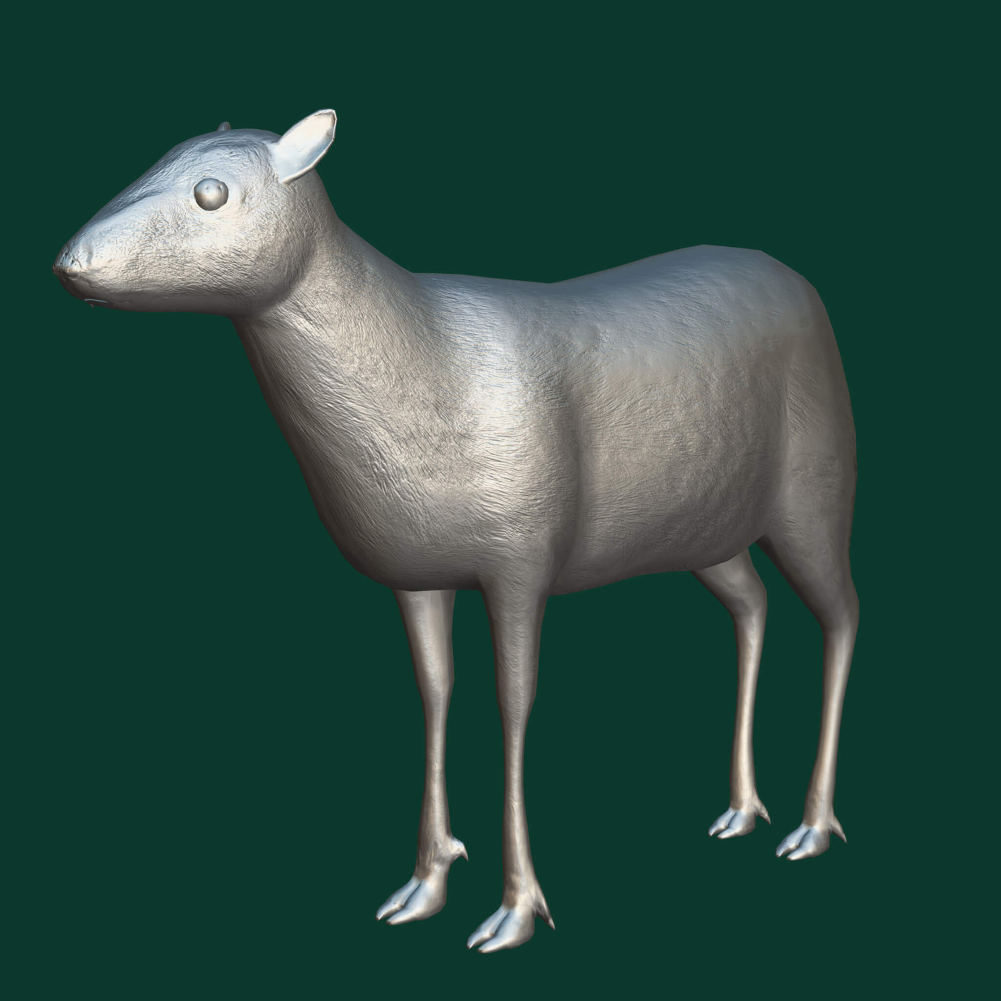 Fanged Mouse-Deer Chevrotain Animal 3D Model by Nyilonelycompany