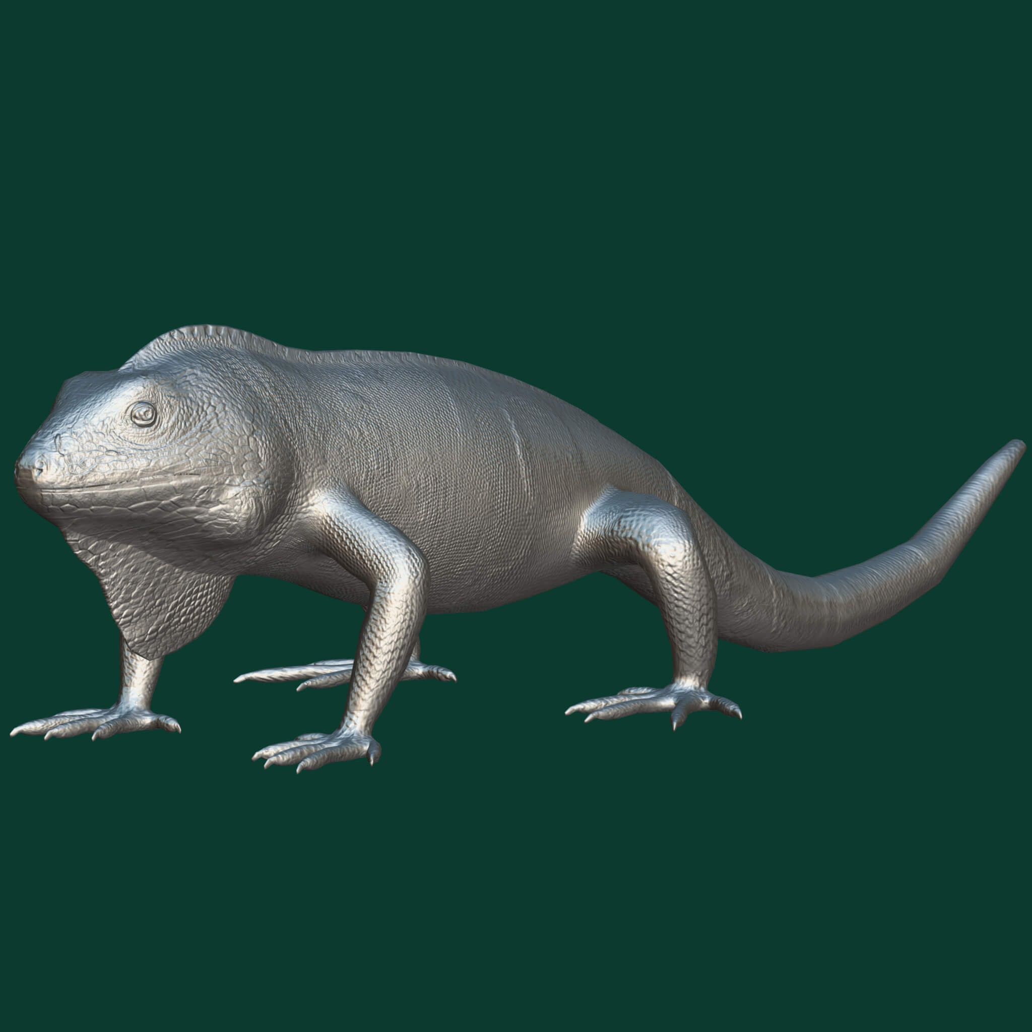 Fiji Banded Iguana Endangered Reptile - 3D Model by Nyilonelycompany