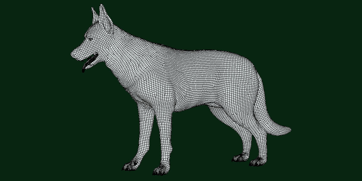 German Shepherd Dog Breed - 3D Model by Nyilonelycompany