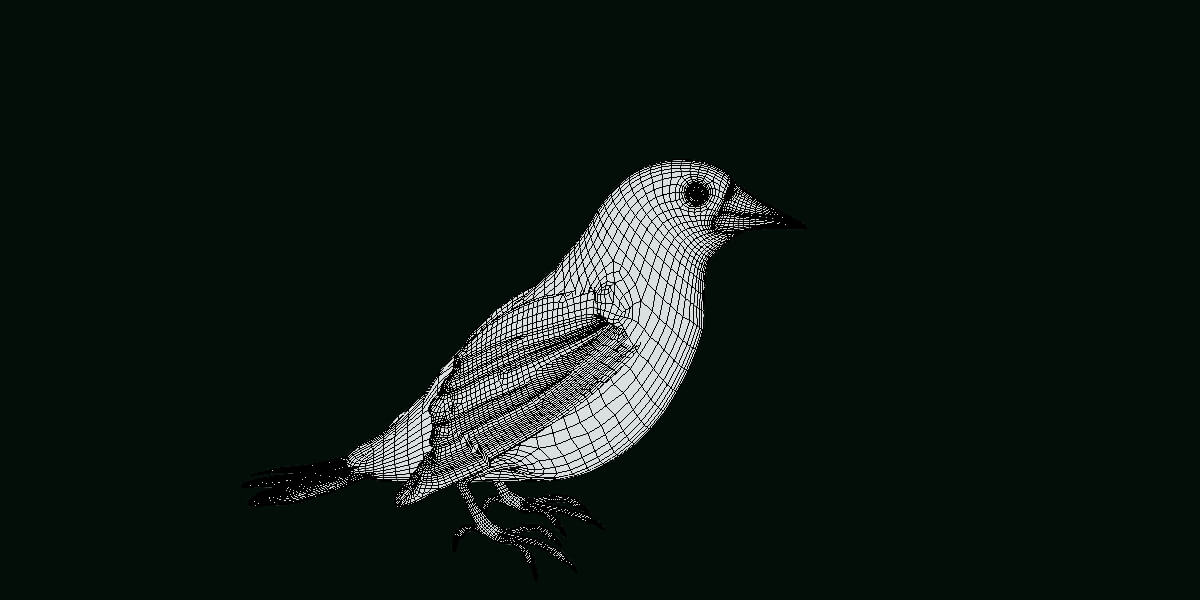 Golden Cheeked Warbler Songbird - 3D Model by Nyilonelycompany