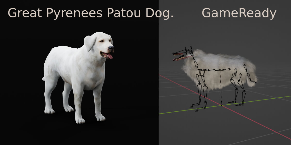 Great Pyrenees Patou Dog - 3D Model by Nyilonelycompany