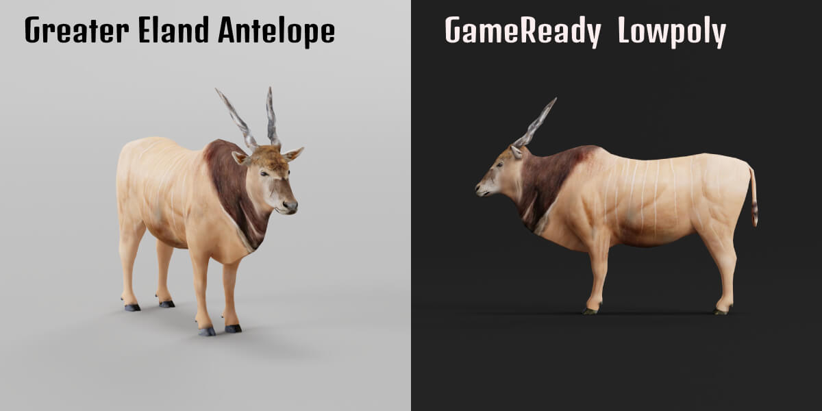 Greater Eland Antelope - 3D Model by Nyilonelycompany