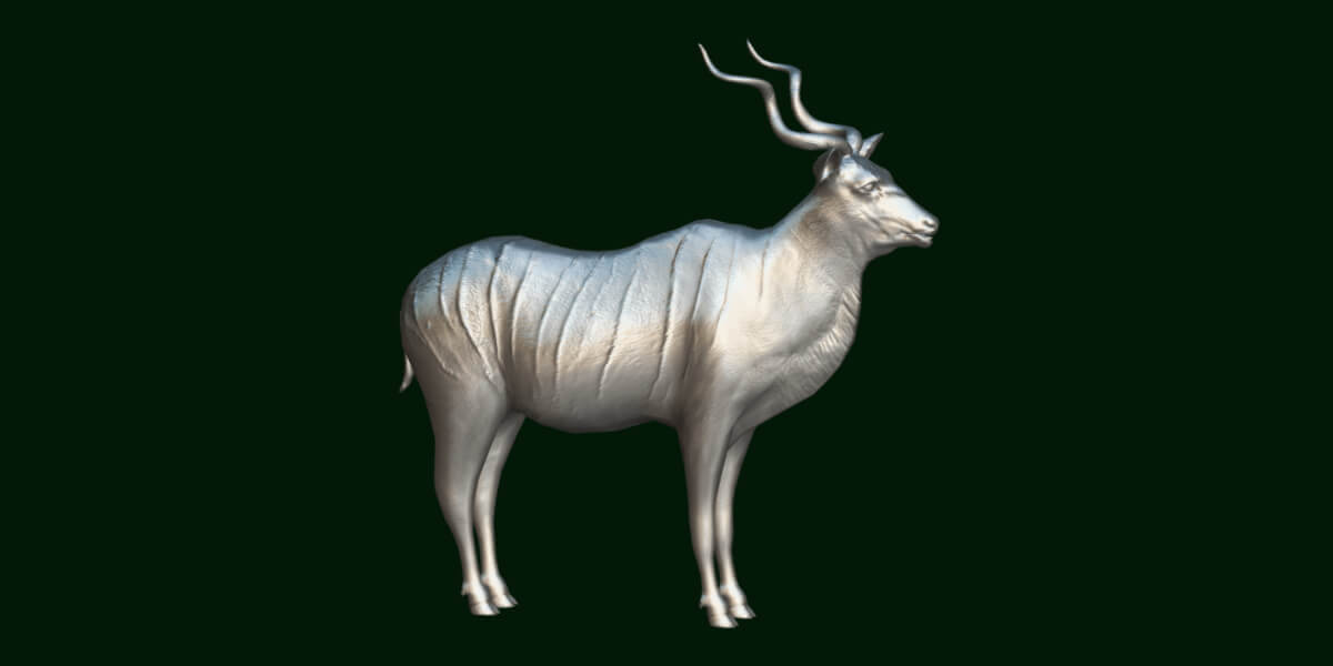 Greater Kudu Antelope Animal - 3D Model by Nyilonelycompany