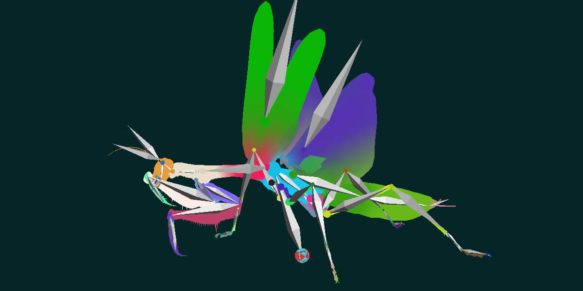 Pink Orchid Mantis Insect - 3D Model by Nyilonelycompany