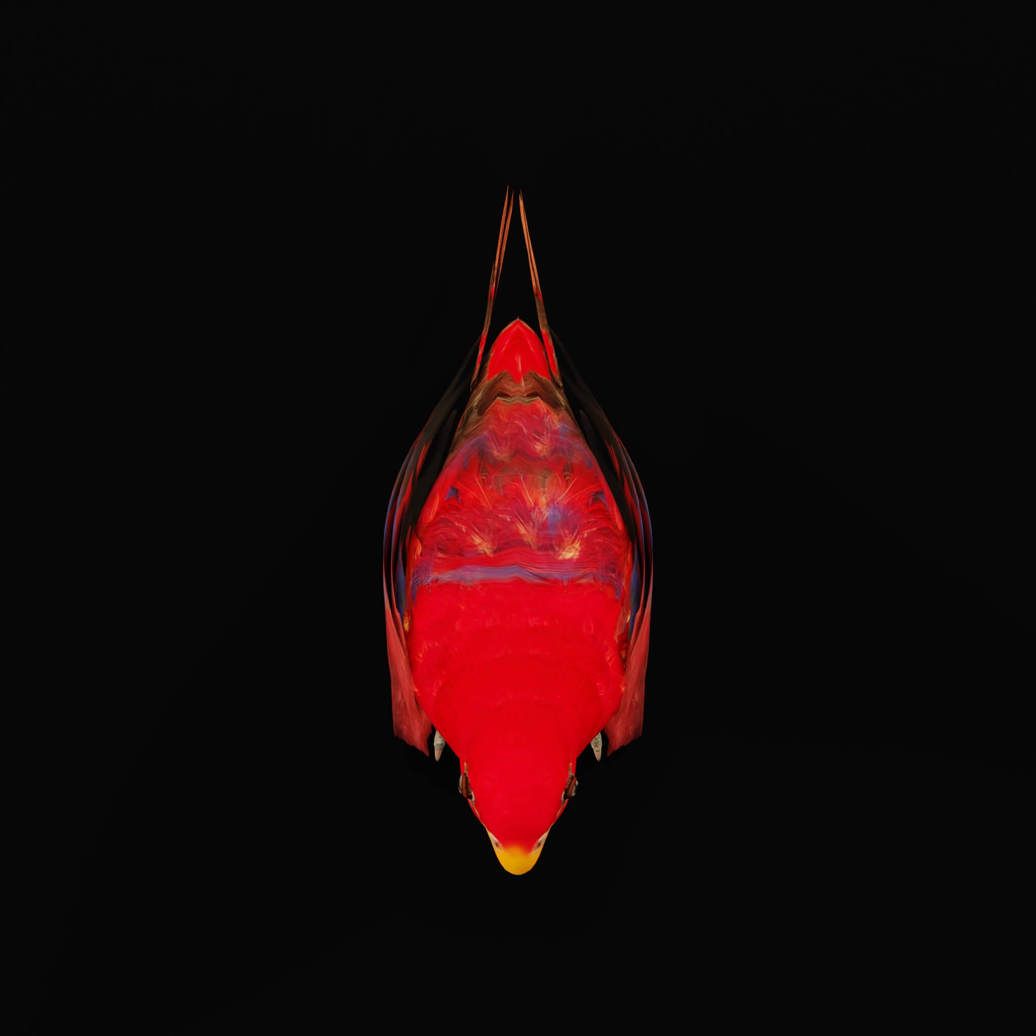 Red Lory Parrot Flamboyant Bird - 3D Model by Nyilonelycompany