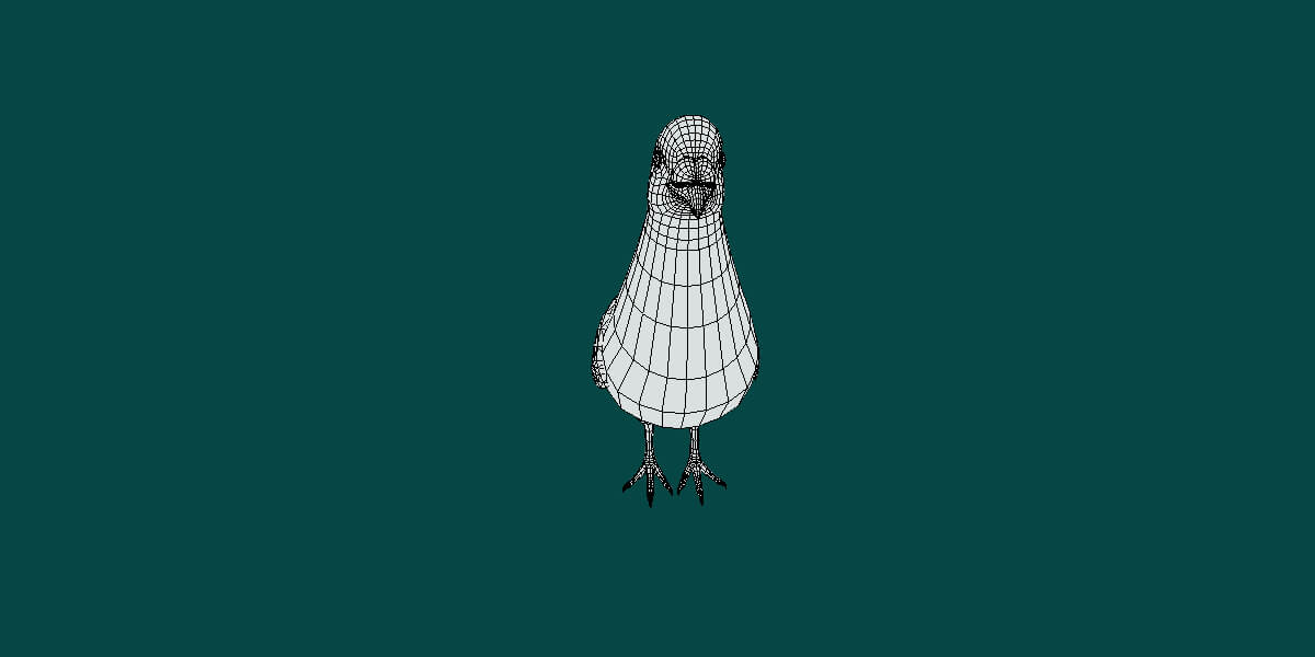 Saxon Monk Pigeon Bird - 3D Model by Nyilonelycompany