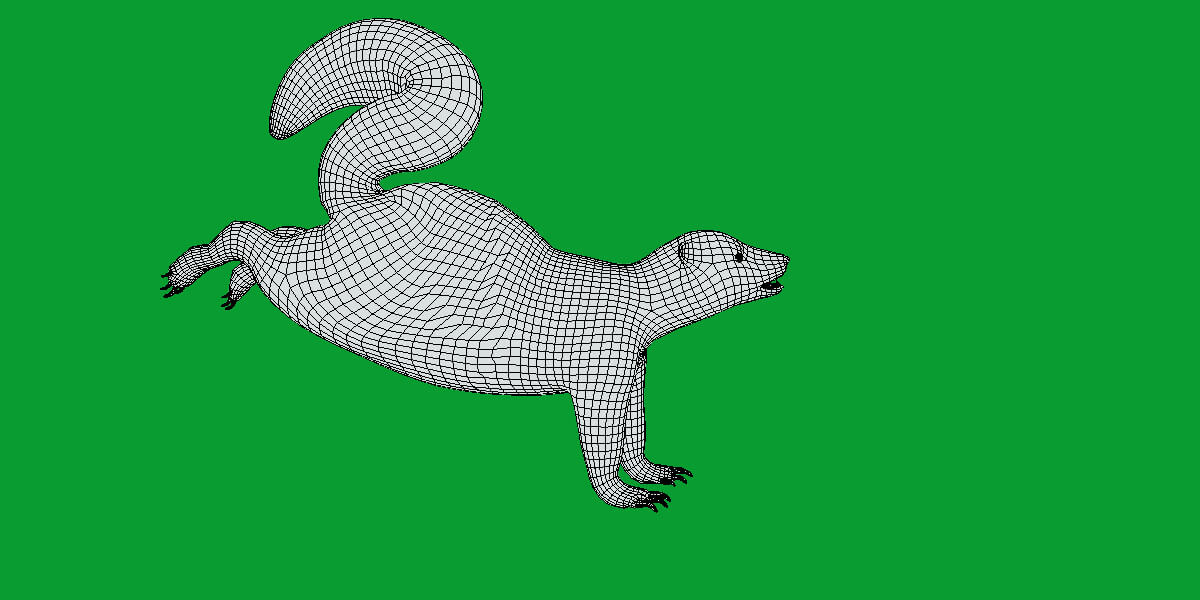 Striped Skunk - 3D Model by Nyilonelycompany