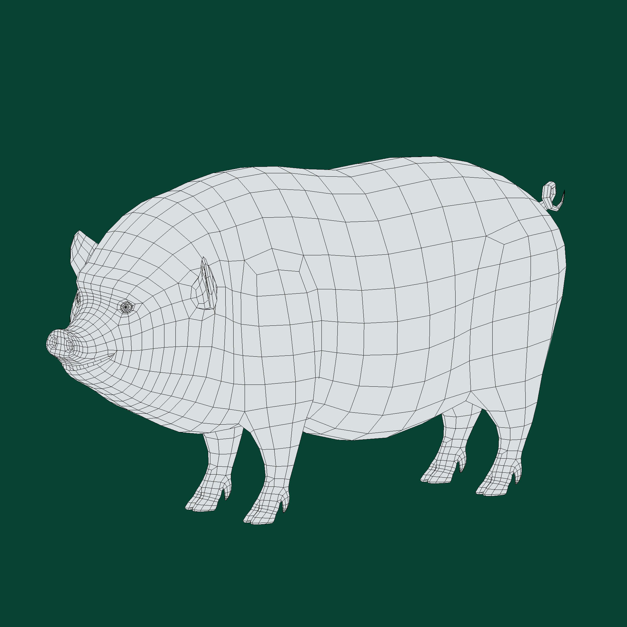 Vietnamese Pot-Bellied Pig Animal 3D Model by Nyilonelycompany