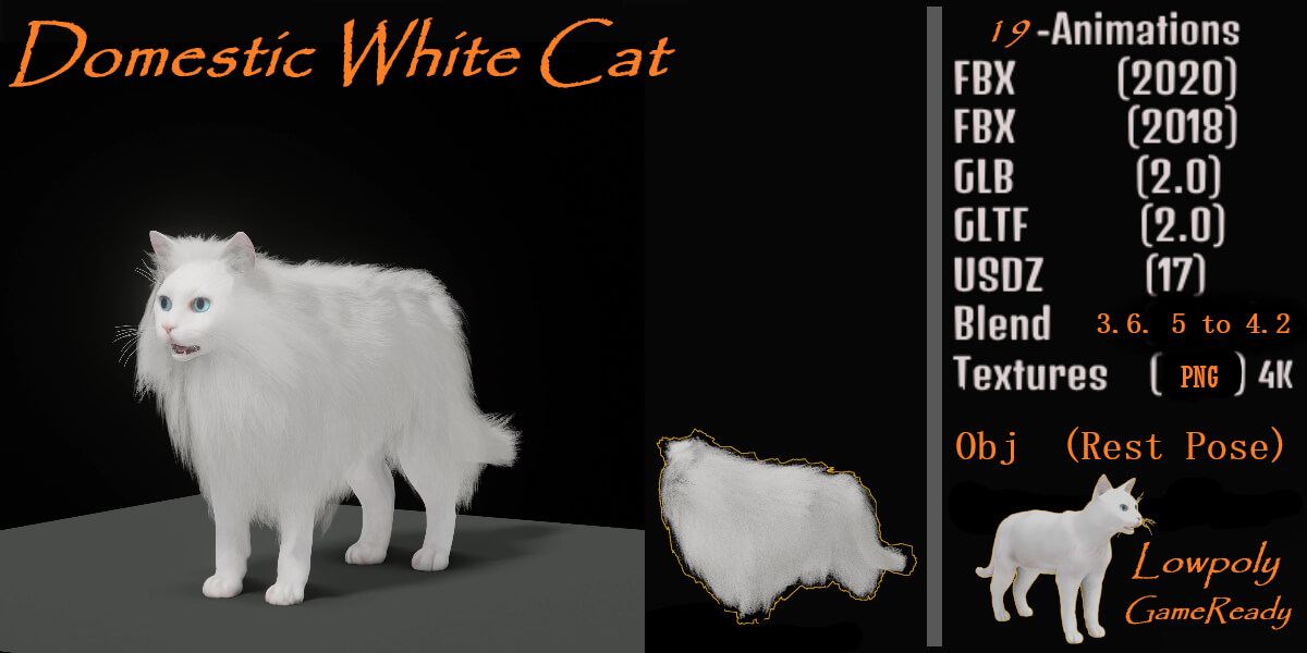 White House Cat - 3D Model by Nyilonelycompany
