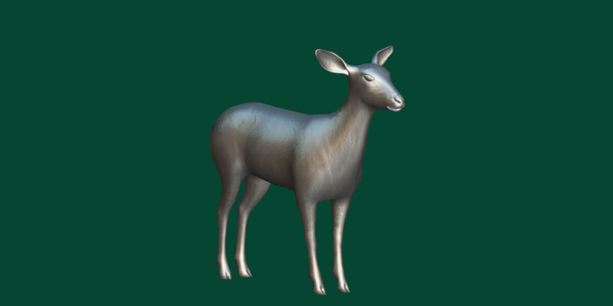 White Tailed Deer Female - 3D Model by Nyilonelycompany