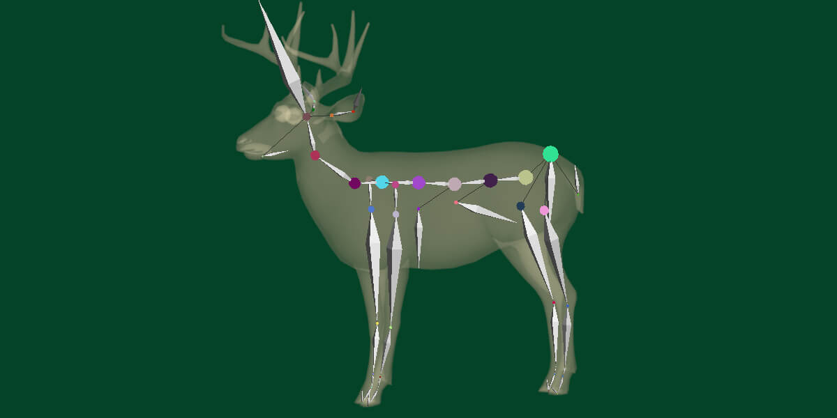 White Tailed Male Deer - 3D Model by Nyilonelycompany