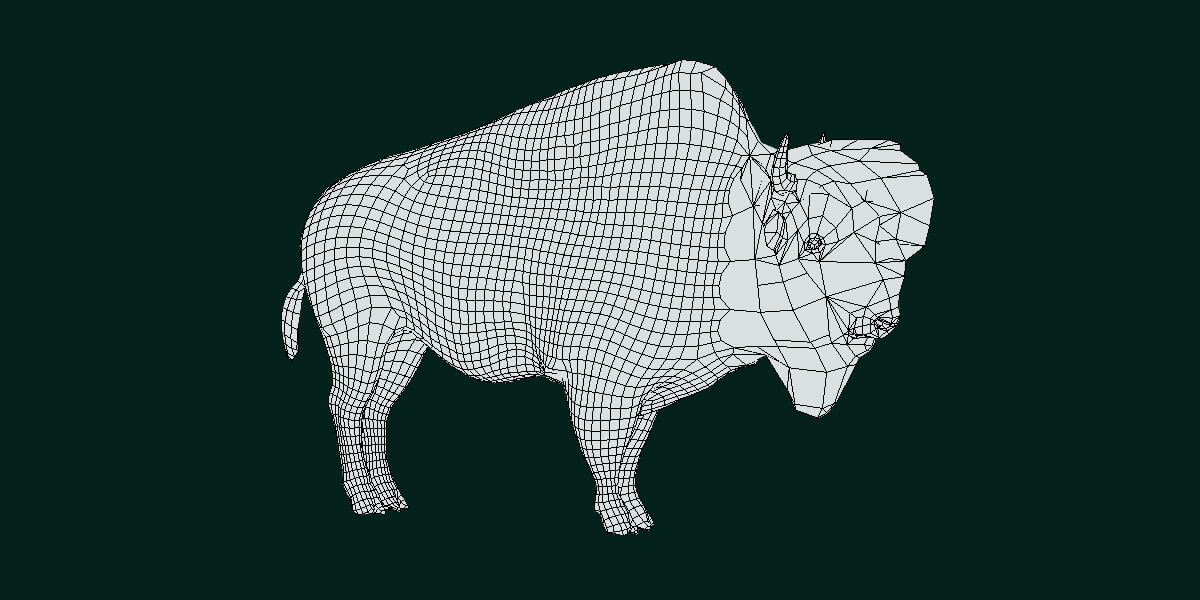 Wood Bison Animals - 3D Model by Nyilonelycompany