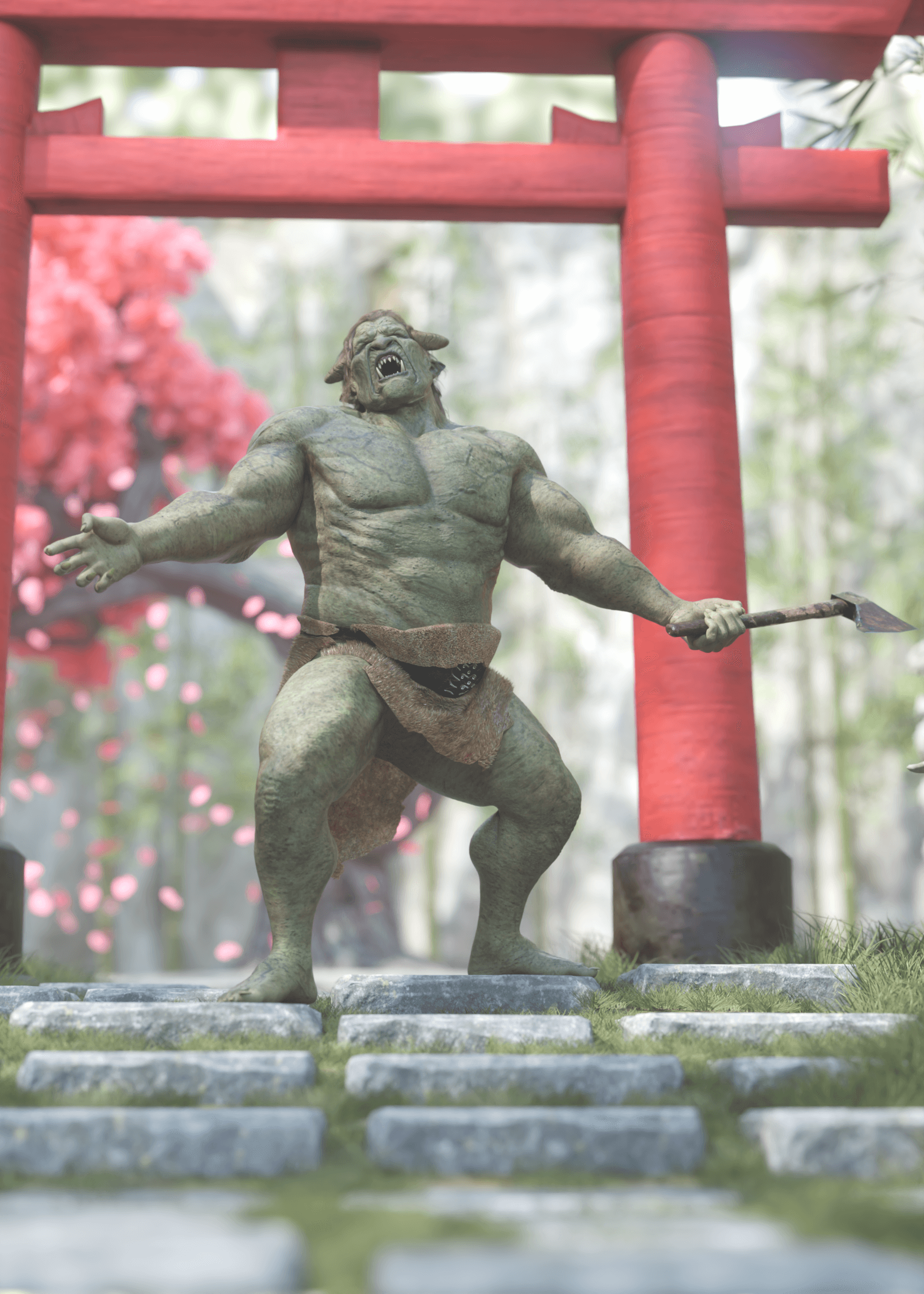 Demon hunting 3D Render, Digital Art by nzk40