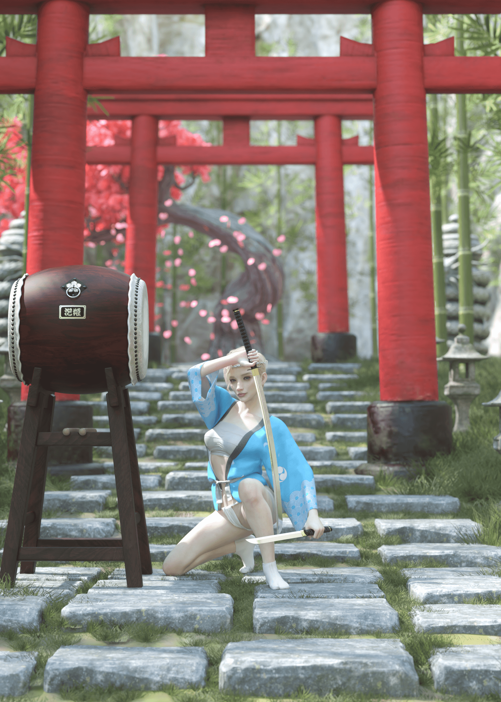 Matsuri 3D Render, Digital Art by nzk40