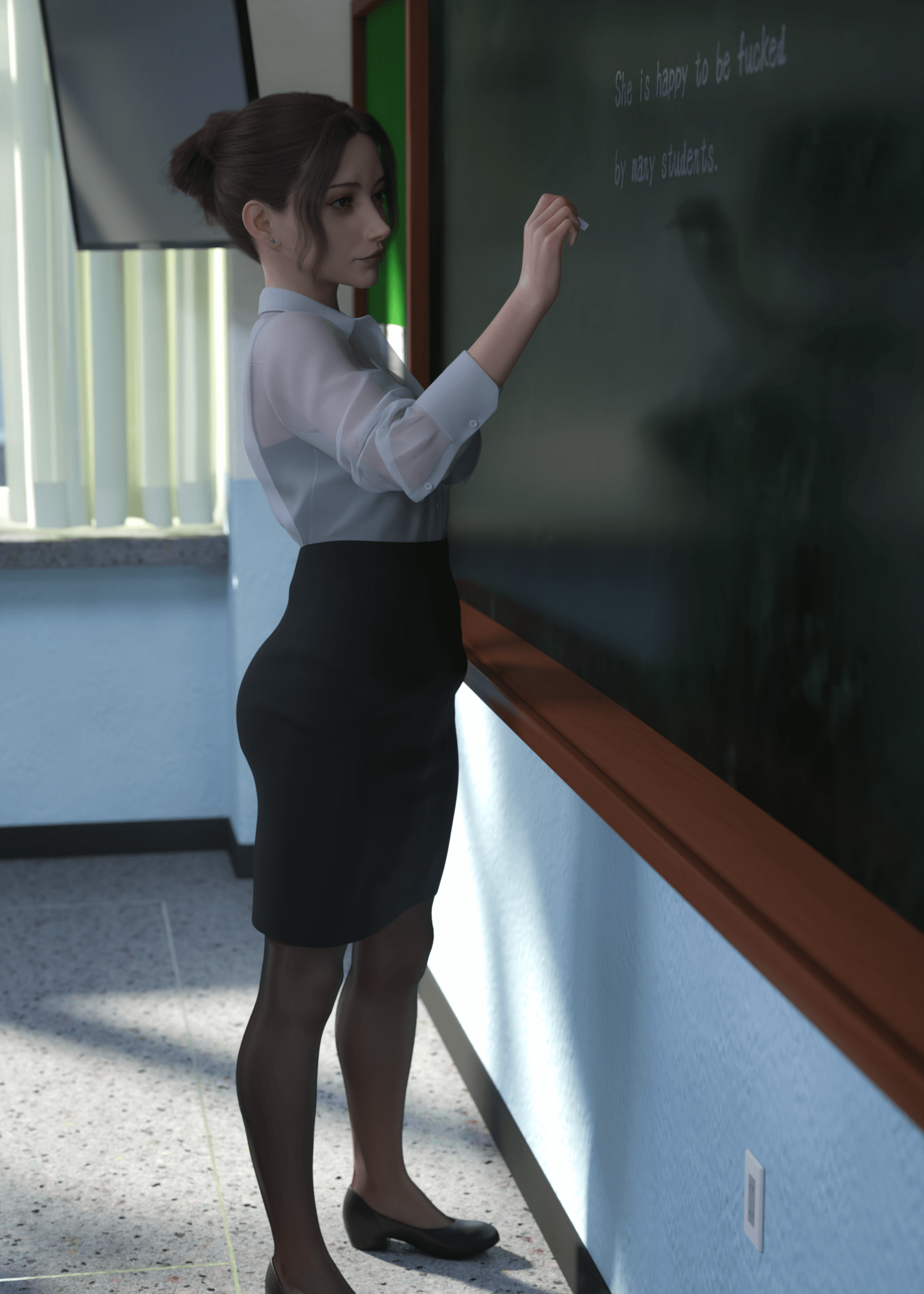 Teacher 3D Render, Digital Art by nzk40