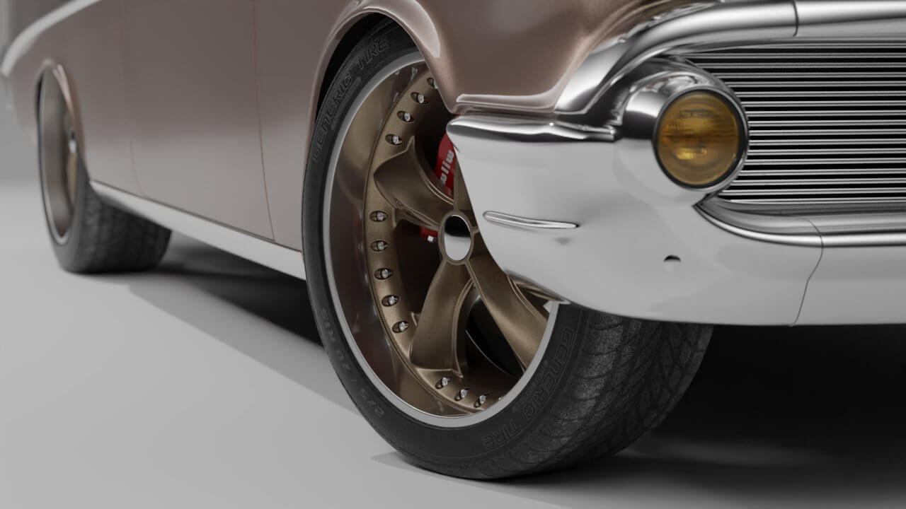1957 Chevrolet Bel Air Modified - 3D Model by obre76