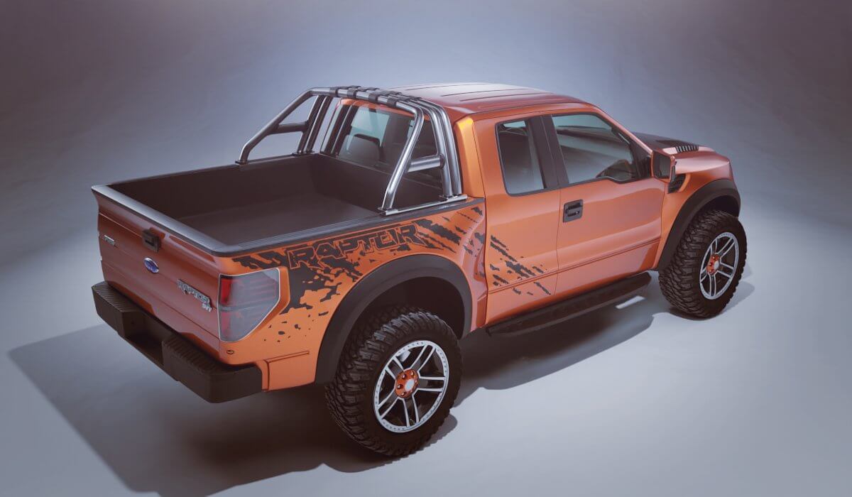 Ford F-150 Raptor SVT 2014 (Modified) 3D Model by obre76