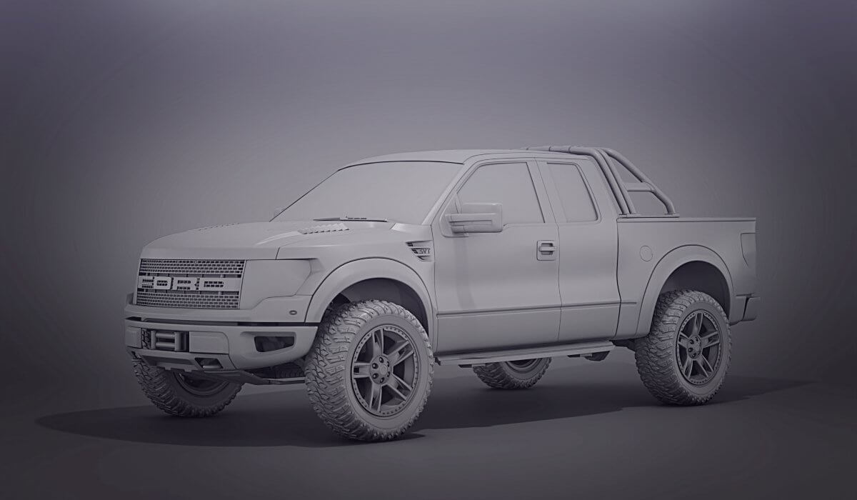 Ford F-150 Raptor SVT 2014 (Modified) 3D Model by obre76