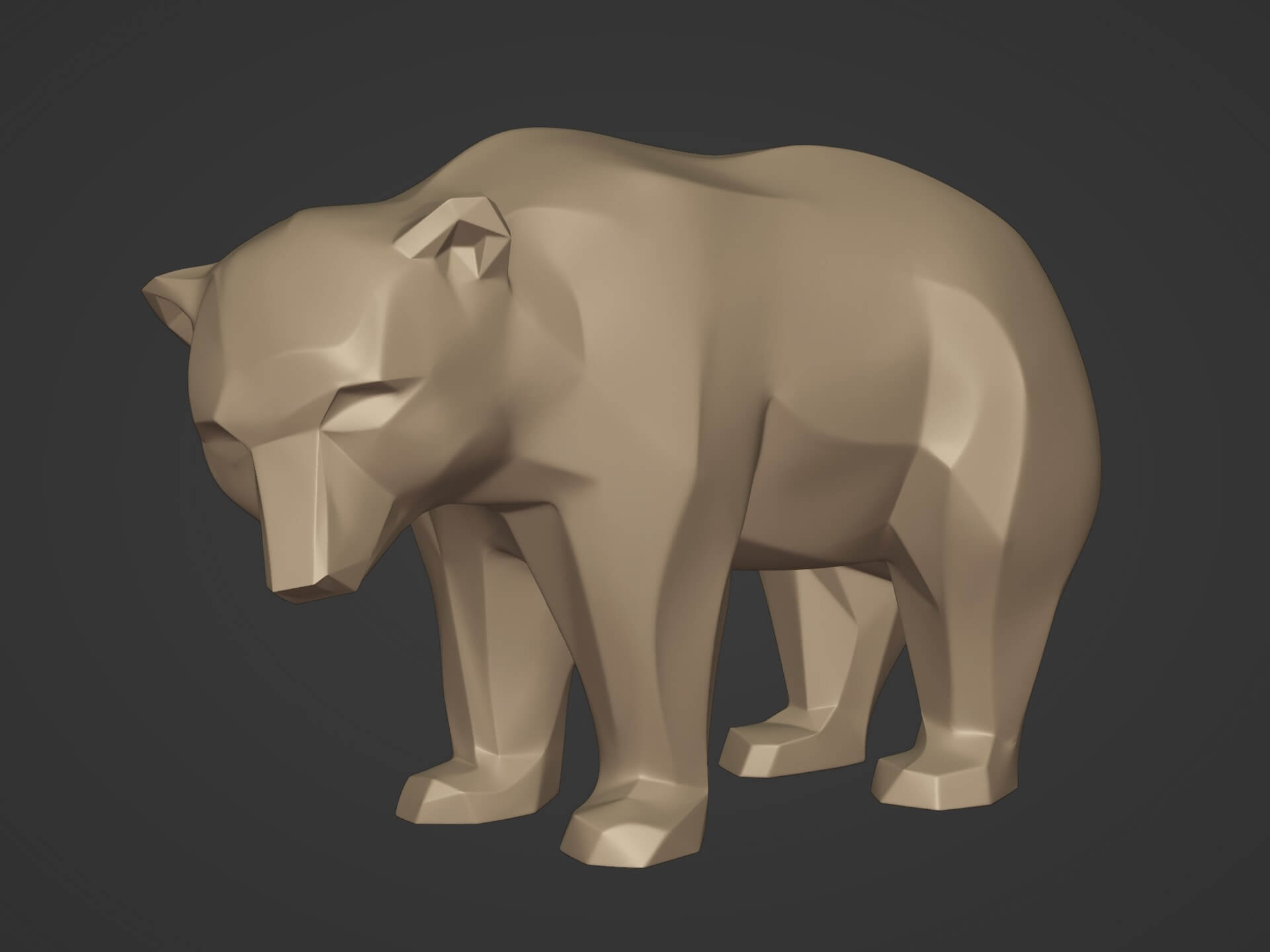 Abstract Bear Statue -- Ready for 3D Printing by Ocstard